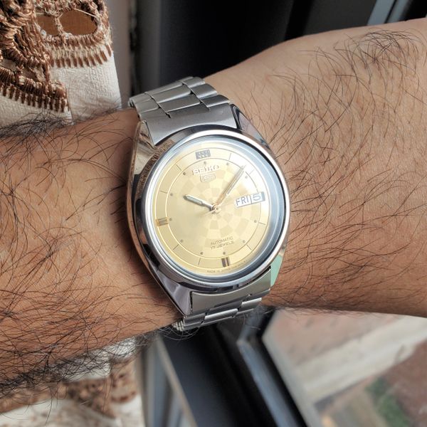 [WTS] Seiko 1993 SKXV13 Checkered Golden Sunburst dial Retro JDM Rare ...