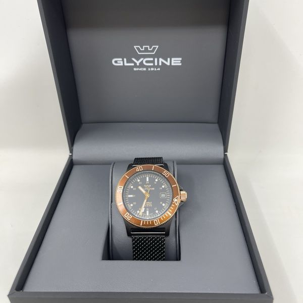 GLYCINE GL0173 GOLDEN EYE COMBAT SUB 42 AUTOMATIC WATCH- MINT CONDITION ...