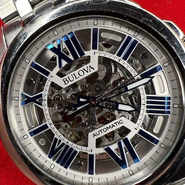 Bulova Men's Automatic Sutton Skeleton Dial Exhibition Window 43mm ...