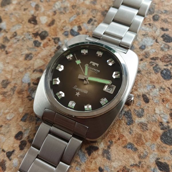 Swiss Technos Supercron 25 Jewels Automatic ETA 2782 Faceted Crystal ...