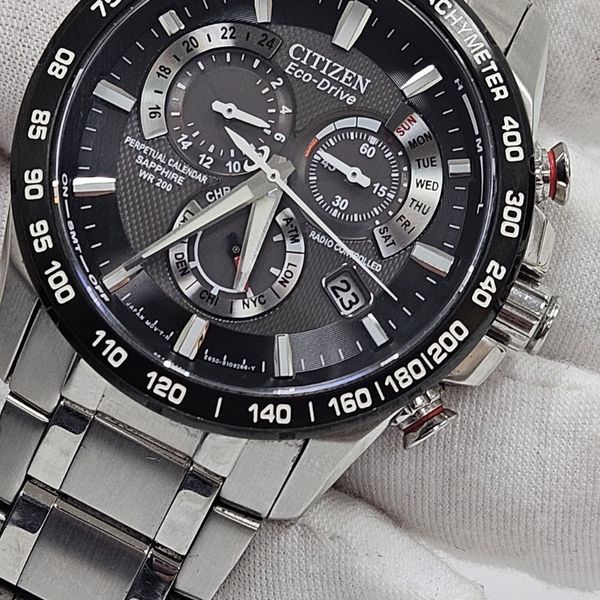 Citizen Eco Drive Perpetual Radiocontrolled Watch E650 cal.GN-4W-S Red ...