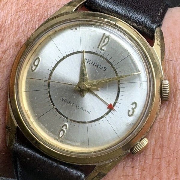Rare 1960's BENRUS Alarm Gold Filled / Stainless Steel Original Mint ...
