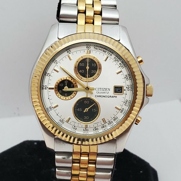 Citizen 0510-C50031 K Vintage Men's Quartz Chronograph ,Two tone date ...