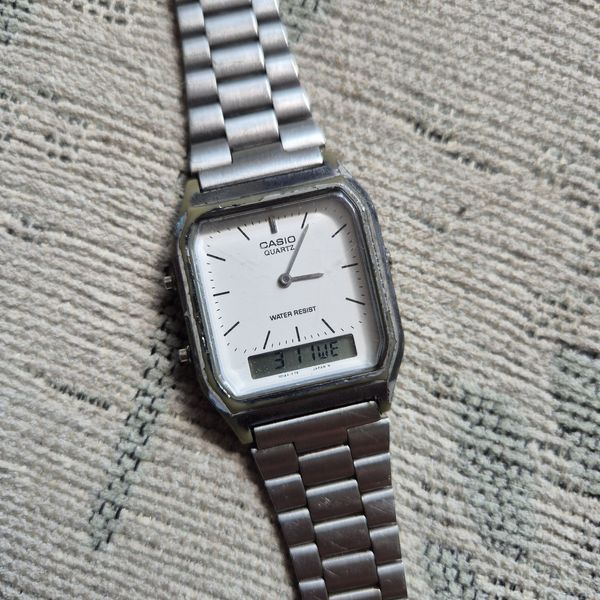 Mens Casio Vintage Tank Style Chronograph Watch | WatchCharts Marketplace