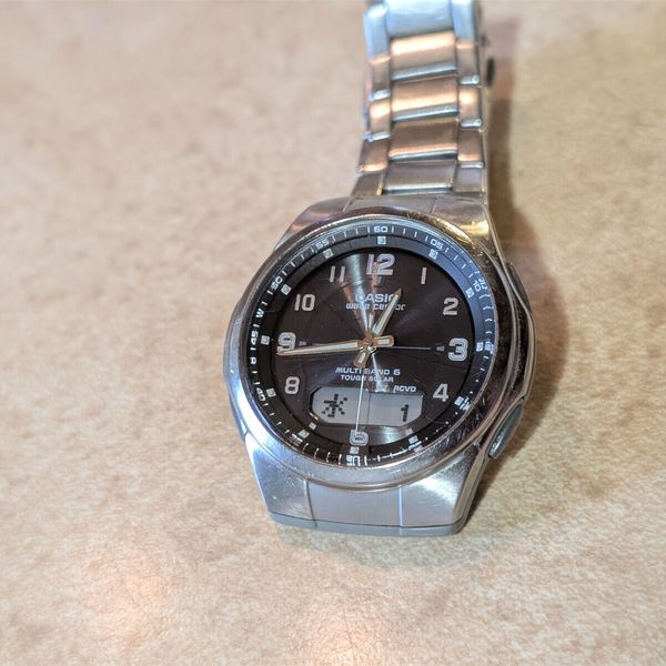Casio WVA-M600 Wave Ceptor Multiband 6 Tough Solar digital-analog watch ...
