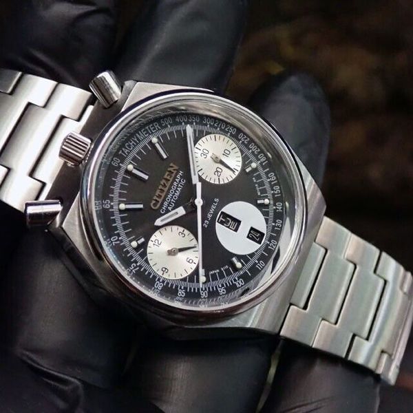 Citizen 8110 Automatic Chronograph Mens Watch BULLHEAD Octagon ...