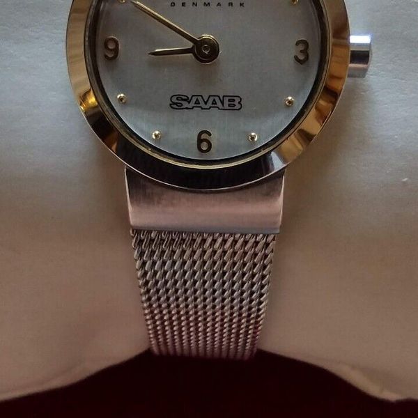 Skagen Ladies Quartz watch.Stainless Steel Band. New Battery. With SAAB ...