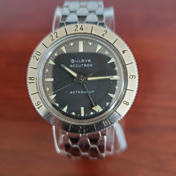 Bulova Accutron Astronaut GMT M6 1966 Kreisler Coffin Link Band & Box ...