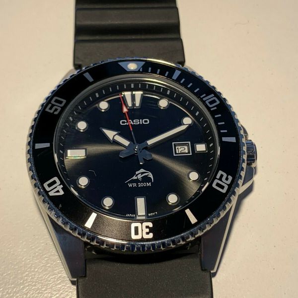 Casio MDV106-1A Men's Black Diver Wristwatch "Marlin" Bill Gates watch ...