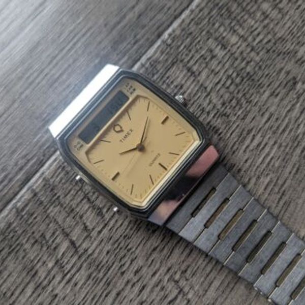 Vintage TIMEX V CELL Analog Digital Quartz Alarm Watch w/ New Battery ...