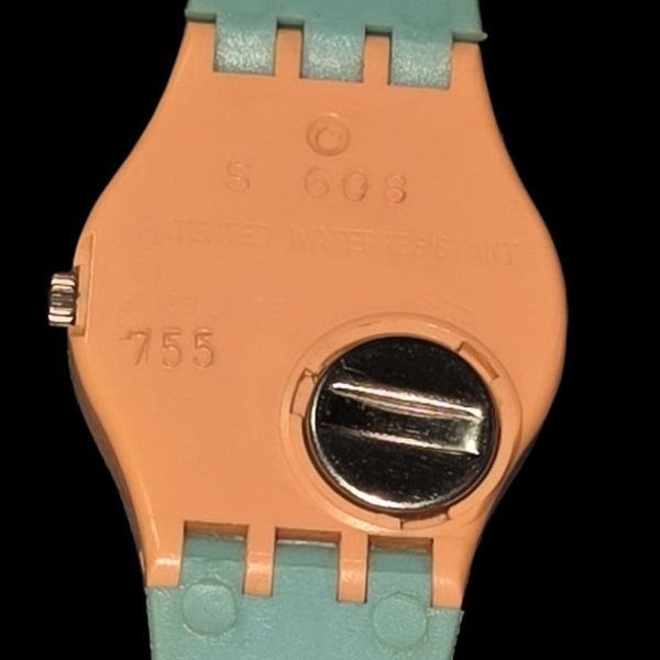 Vintage 1980's Pink Flamingo Polka Dot SWATCH Watch Papers Working New ...