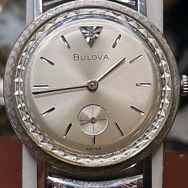 1967 Bulova M7 Swiss 17 Jewel Mechanical Movement 10K RGP Diamond Dial ...