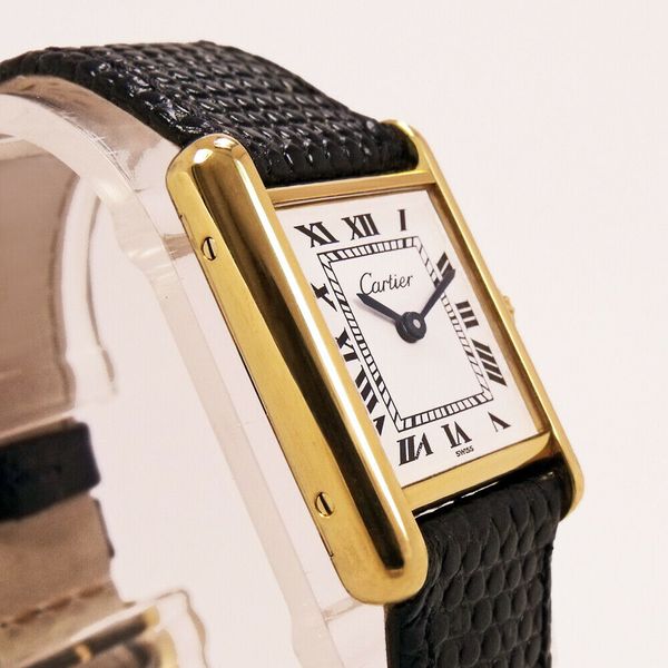 Cartier Authentic Men's Cartier Tank Watch with Cartier Presentation ...