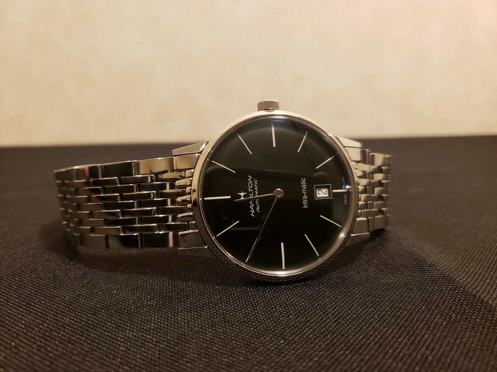 Hamilton Intra-Matic Automatic Black Dial Men's Watch H38455131 ...