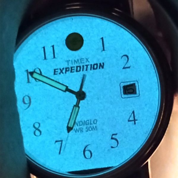 TIMEX EXPEDITION INDIGLO WR50M WATCH- NEW BATTERY, AND A NEWBLOOK ...