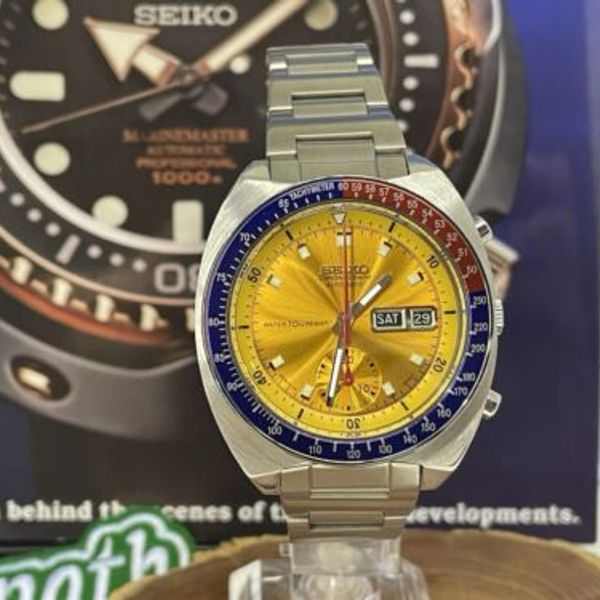 Seiko Pogue Golden Dial Men's Watch - 6139-6002 Space Watch Fully ...