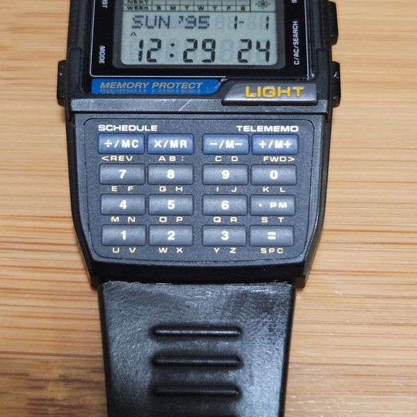 CASIO DATABANK 150 CALCULATOR WATCH DBC-150 Very Good Condition ...
