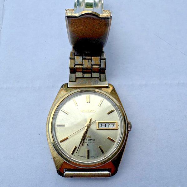 Seiko Lord Matic Watch Men Gold Tone Daydate 5606-7000 | WatchCharts ...