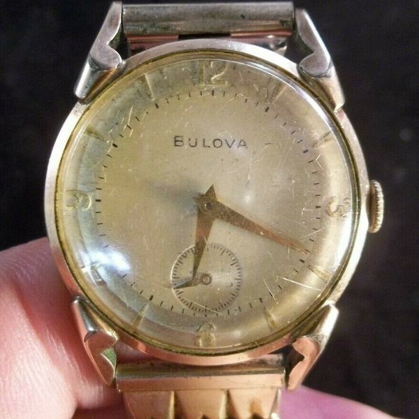 Vintage BULOVA L3 WATCH Working * Band is Foster USA 1/20 10K Gold ...