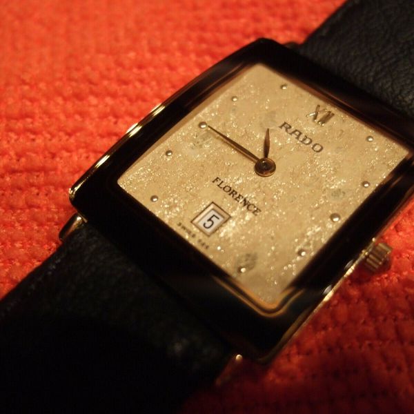 Rado Florence Watch Rare Gold Nugget Dial Model 160.3605.2 Excellent ...