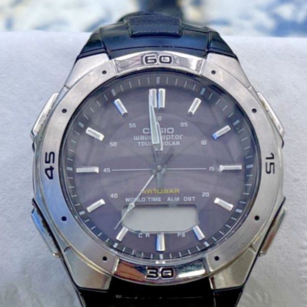 Clean Men's Casio Wave Ceptor Tough Solar Model No. 5052 - 10 Bar ...