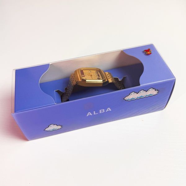Seiko Alba Super Mario Bros Watch Gold NINTENDO Working Preowned Very ...