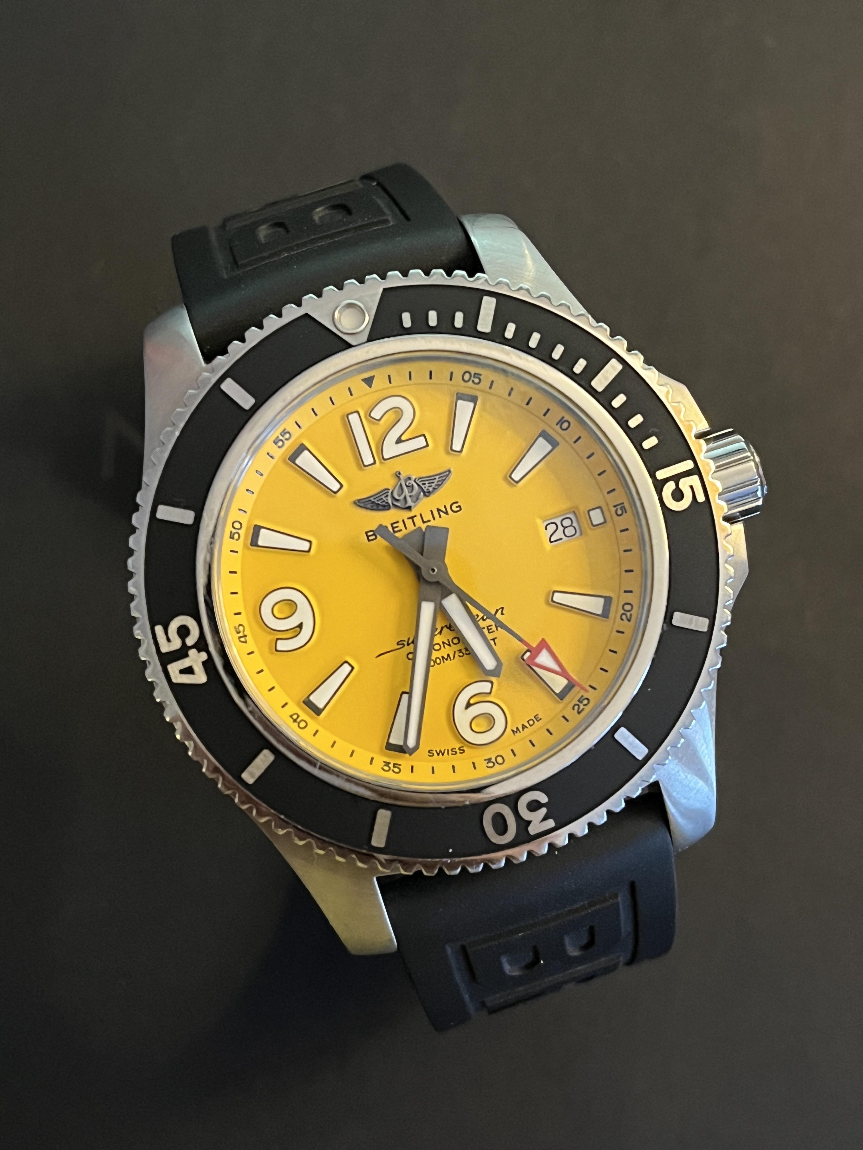 [WTS] Breitling Superocean 44 A17367 Yellow Dial | WatchCharts