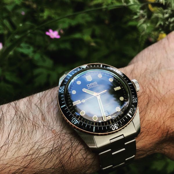 FS: Oris Divers 65 Bronze Bezel Dive Watch, 40mm, Stainless Bracelet ...