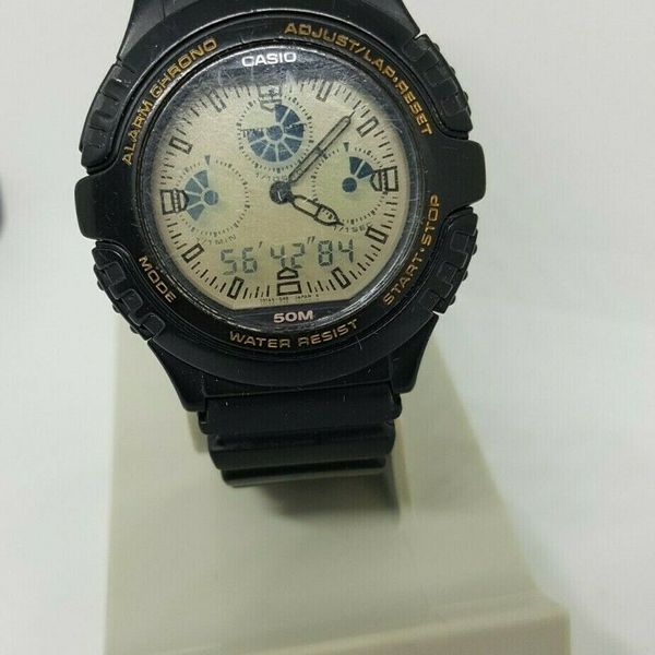 Vintage Casio AWX-10 Dual Display Watch - 50m analog/digital ...