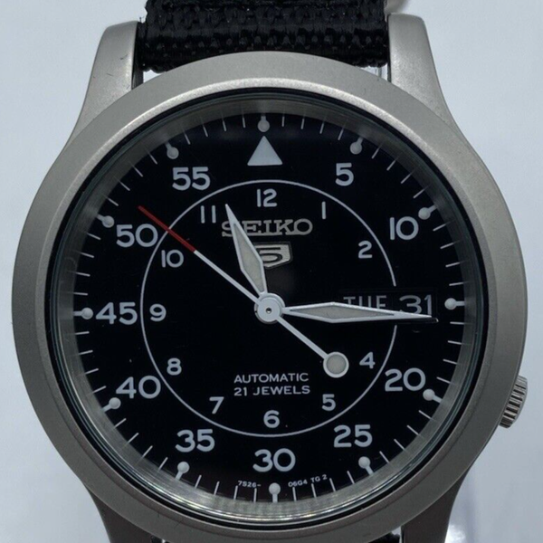 Seiko 5 SNK809 Flieger Men's Automatic 36mm Military Pilot's Style ...