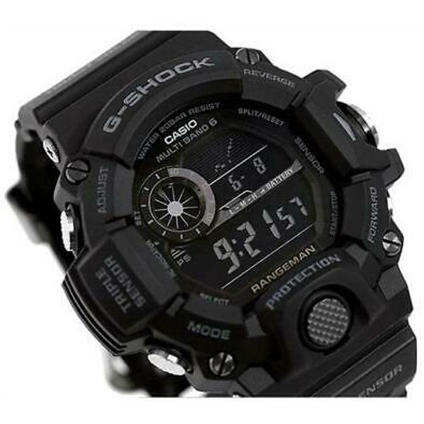 CASIO G-SHOCK RANGEMAN, GW9400-1B GW-9400-1B, MULTI BAND 6, SOLAR, ALL BLACK | WatchCharts ...