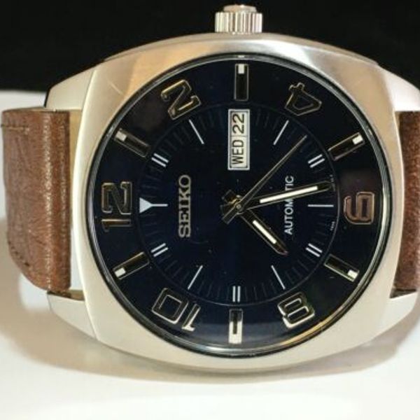 Seiko Men's Recraft Leather Automatic Watch - SNKN37 MSRP: $225 ...