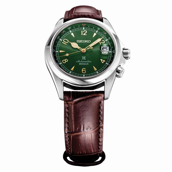 NEW SEIKO PROSPEX SPB121 ALPINIST GREEN DIAL W LEATHER STRAP AUTOMATIC ...