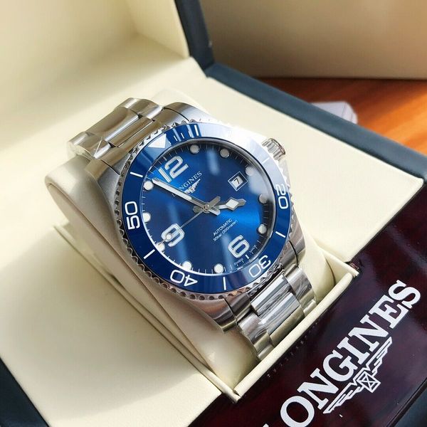 Longines Hydroconquest automatic blue ceramic bezel 41mm men's watch ...
