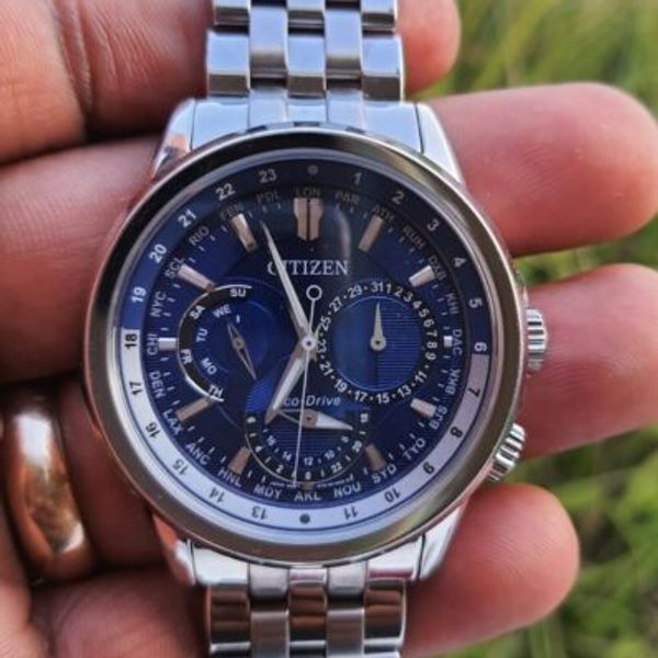 Citizen Calendrier Eco-Drive World Time Dark Blue Dial Men's Watch ...