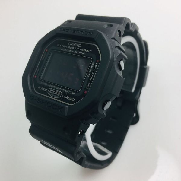 Casio DW5600MS-1 G-Shock All Black Military Style Digital Watch ...
