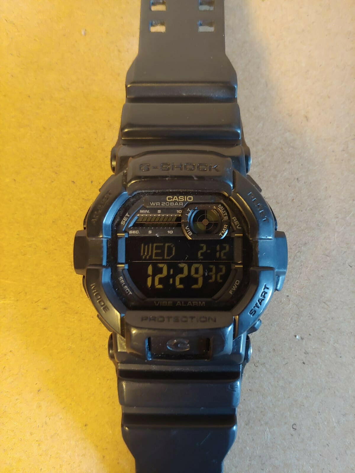 Casio G-Shock GD-350-1BER Great Condition Vibration Alarm Chronograph ...