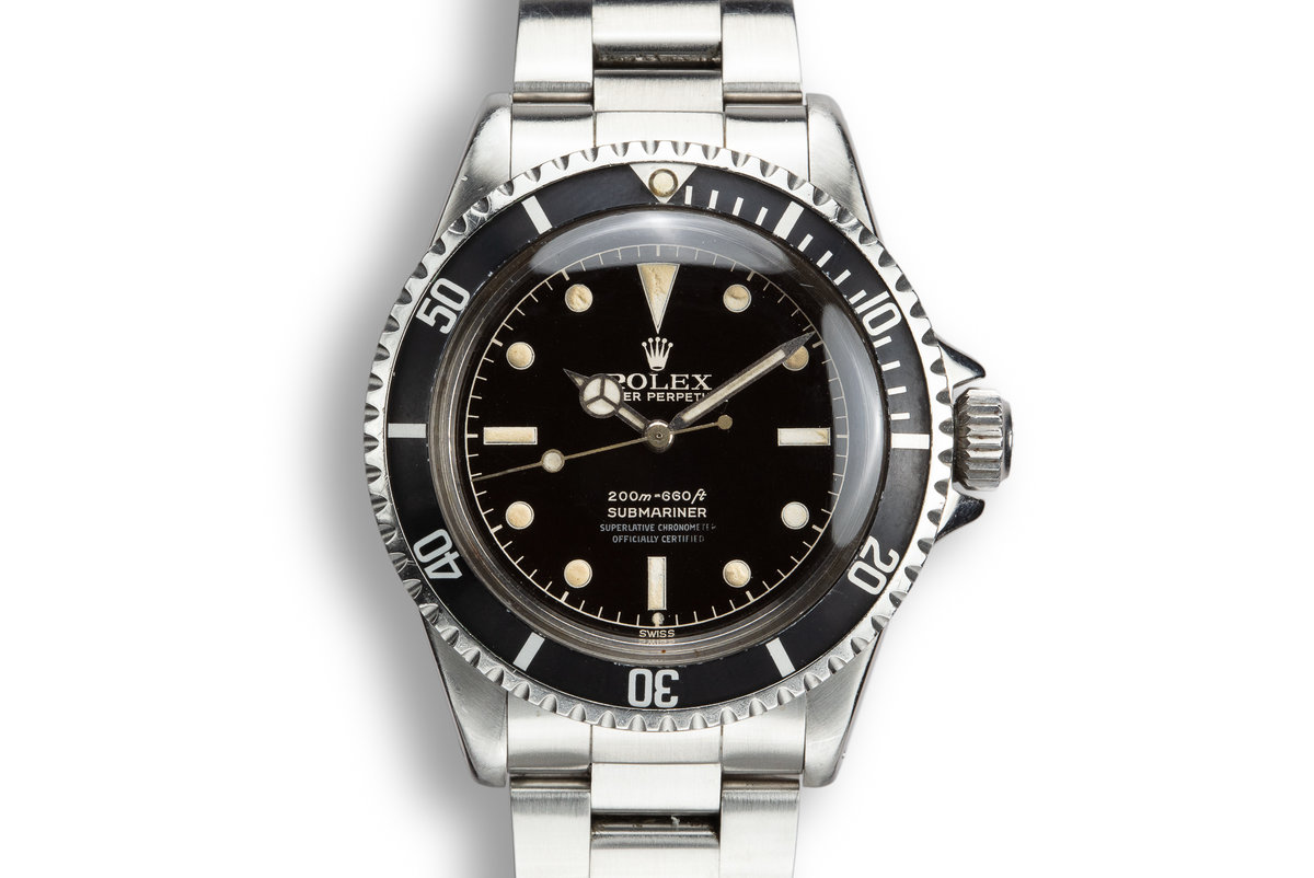 FS: 1962 Rolex Submariner 5512 Pointed Crown Guard Case with Gilt ...