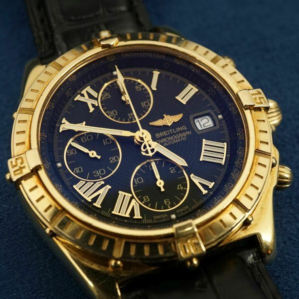 Breitling 18k Automatic Chronograph K13055 In Box w/ Cloth - Free ...