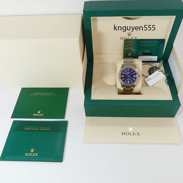 FS NIB Rolex OP 41 Blue Dial 124300 Full Set | WatchCharts Marketplace