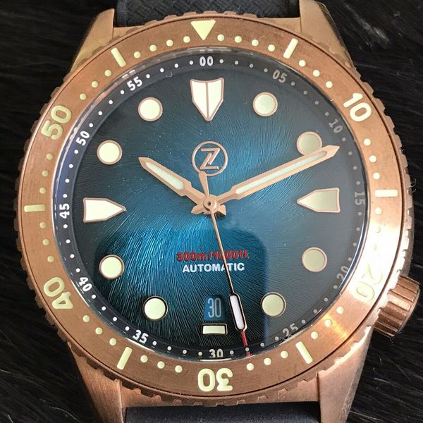 Zelos MAKO V3 300M Bronze TEAL Automatic 40mm Watch | WatchCharts ...
