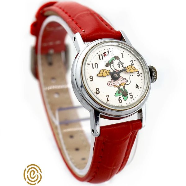 Vintage Minnie Mouse Watch 1970 Ingersoll - Timex Disney Mechanical ...