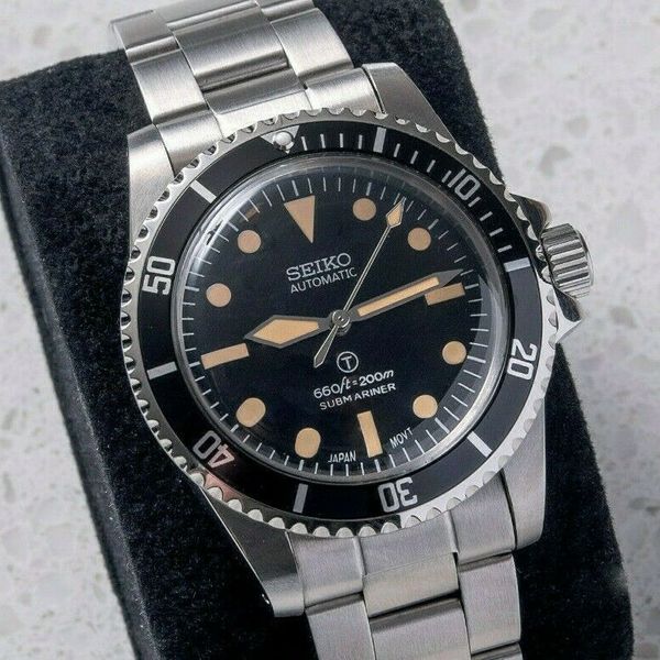 Vintage Seiko Milsub Submariner Mod 5517 Homage Watch NH35 Movement ...