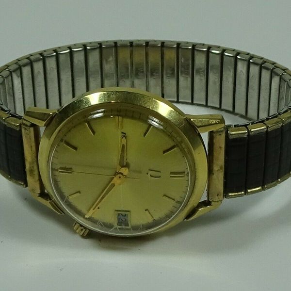 VINTAGE 1960's BULOVA ACCUTRON M7 WRIST WATCH 14K GOLD FILLED CASE ...