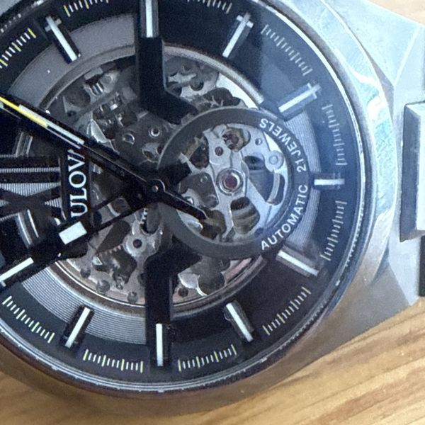 BULOVA Gunmetal grey Automatic Skeleton Watch for Men | WatchCharts ...