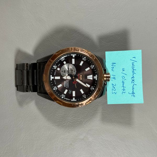 [WTS] Seiko 5 Sports SSA174J1 4R37 50th Anniversary Black Brown Automatic - $195 | WatchCharts ...