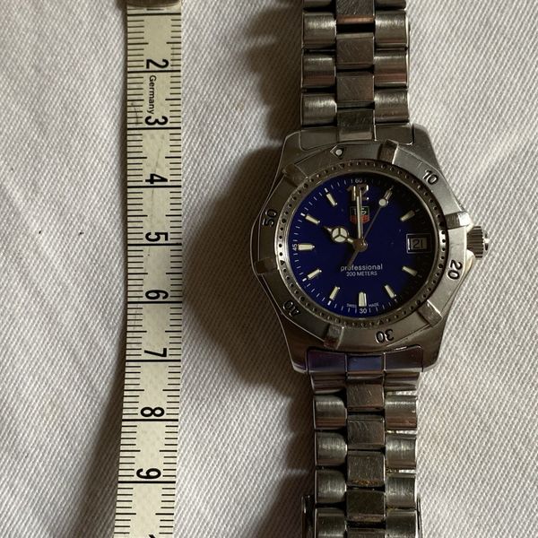 Tag Heuer Professional Mid Size Blue Dial WK1213 Watch, with case, needs repairs | WatchCharts ...