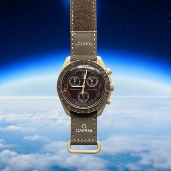 Omega Speedmaster Swatch Mission To Earth Desert 42 mm MoonSwatch ...