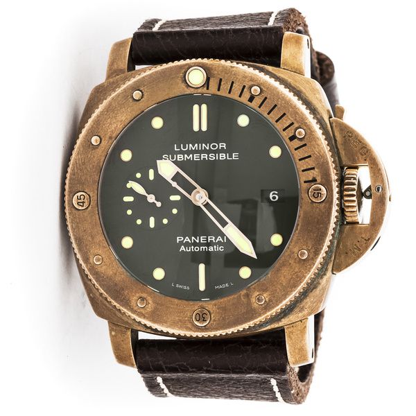 FS: LNIB Pre-Owned Panerai Luminor Submersible 1950 "Bronzo" PAM 382 ...
