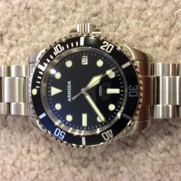 SOLD!: Armida A9 1200m Diver, Black Dial - Excellent Condition ...